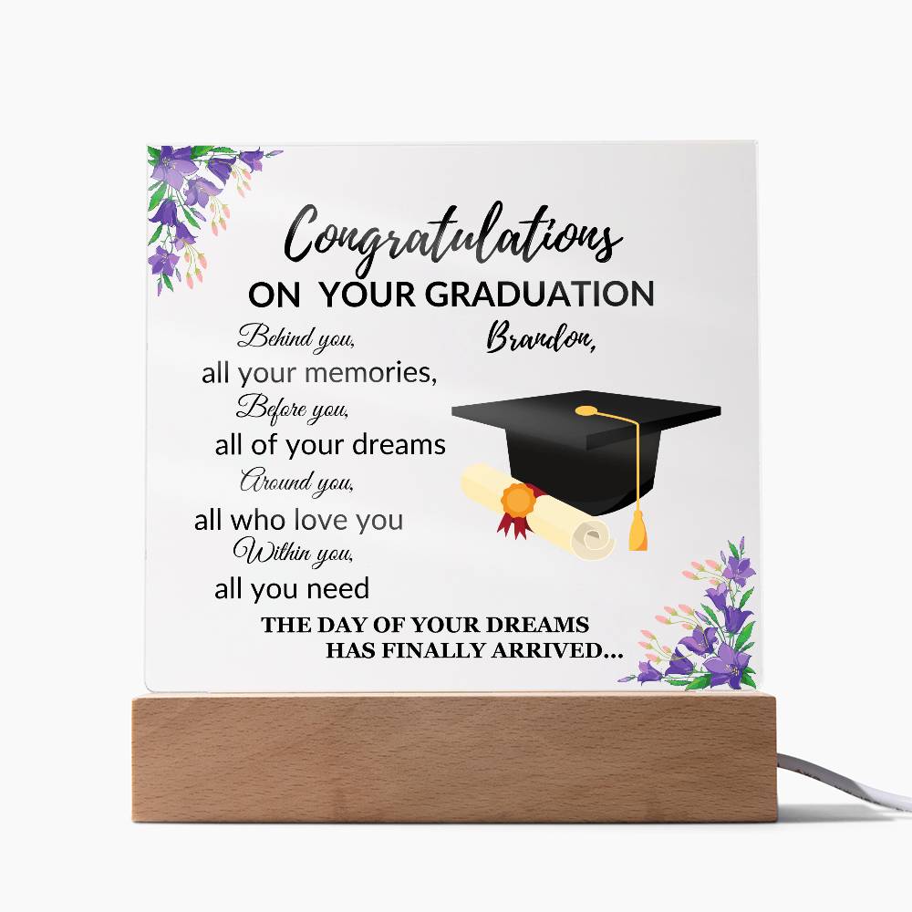 Acrylic Square Plaque: Congratulations ON YOUR GRADUATION,... – Darling ...